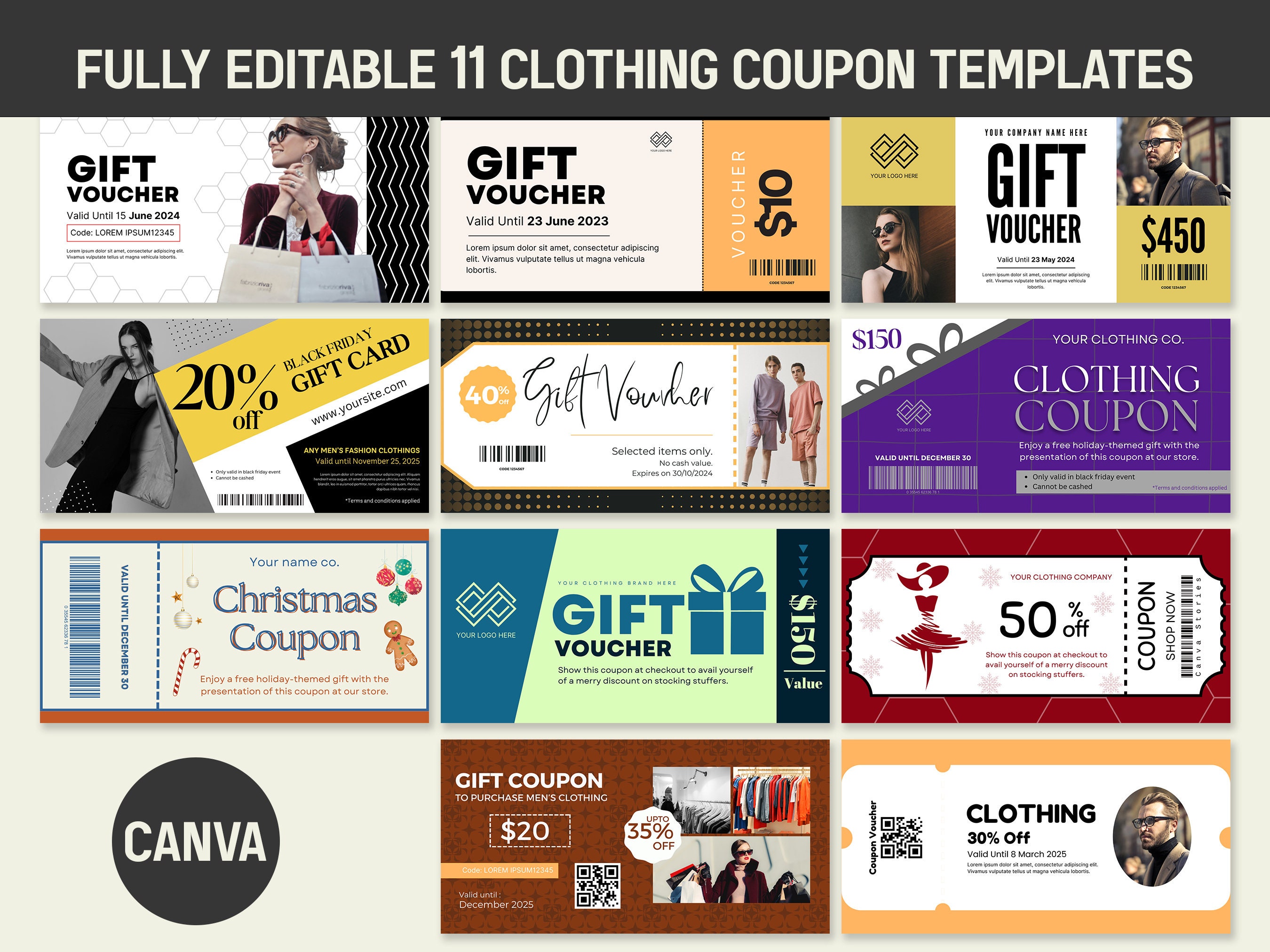 Printable Clothing Store Coupon Template, Coupon Templates, Voucher ...