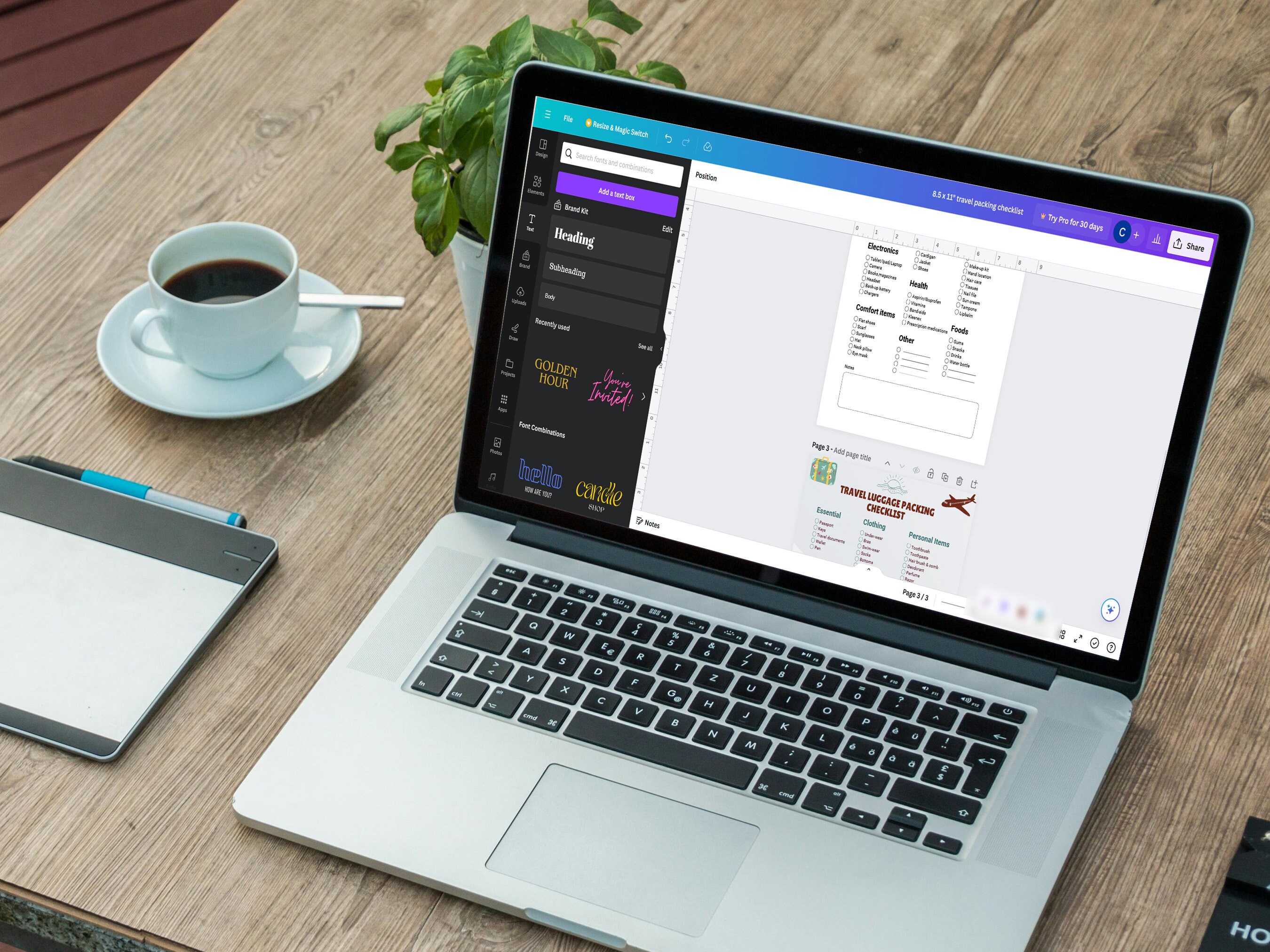 Printable Travel Packing Checklist Templates: Editable CANVA Designs ...