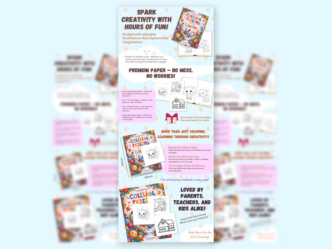 Amazon A+ Content Template for Coloring Book, Kids Coloring Book ...