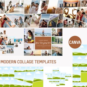 Modern Photo Collage Template: A4 Landscape Grid (digital Download) - Etsy