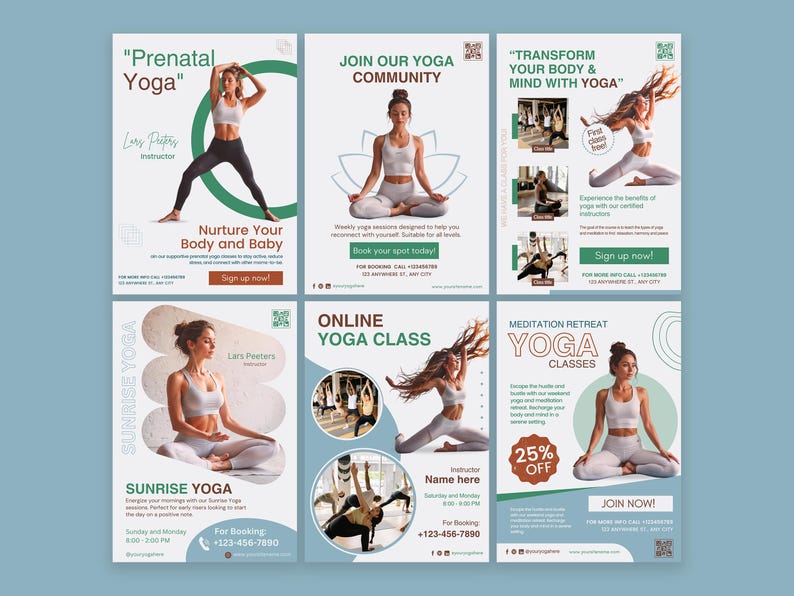 Editable Yoga Class Poster Template: Canva Flyer (digital Download) - Etsy