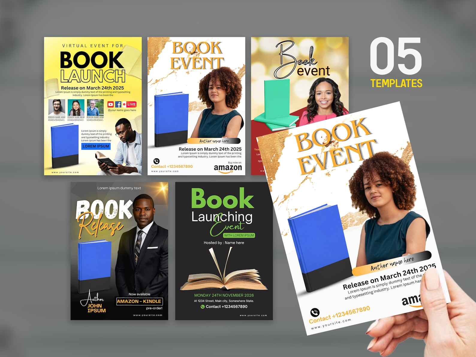 Editable Book Launch Flyer Template, Book Launch Poster Template ...