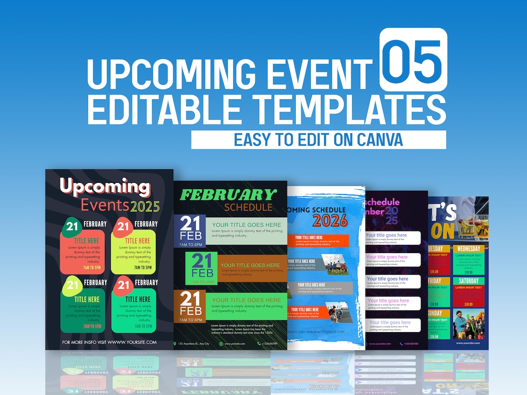 Event Flyer Templates: Editable Canva Poster Designs (digital Download ...