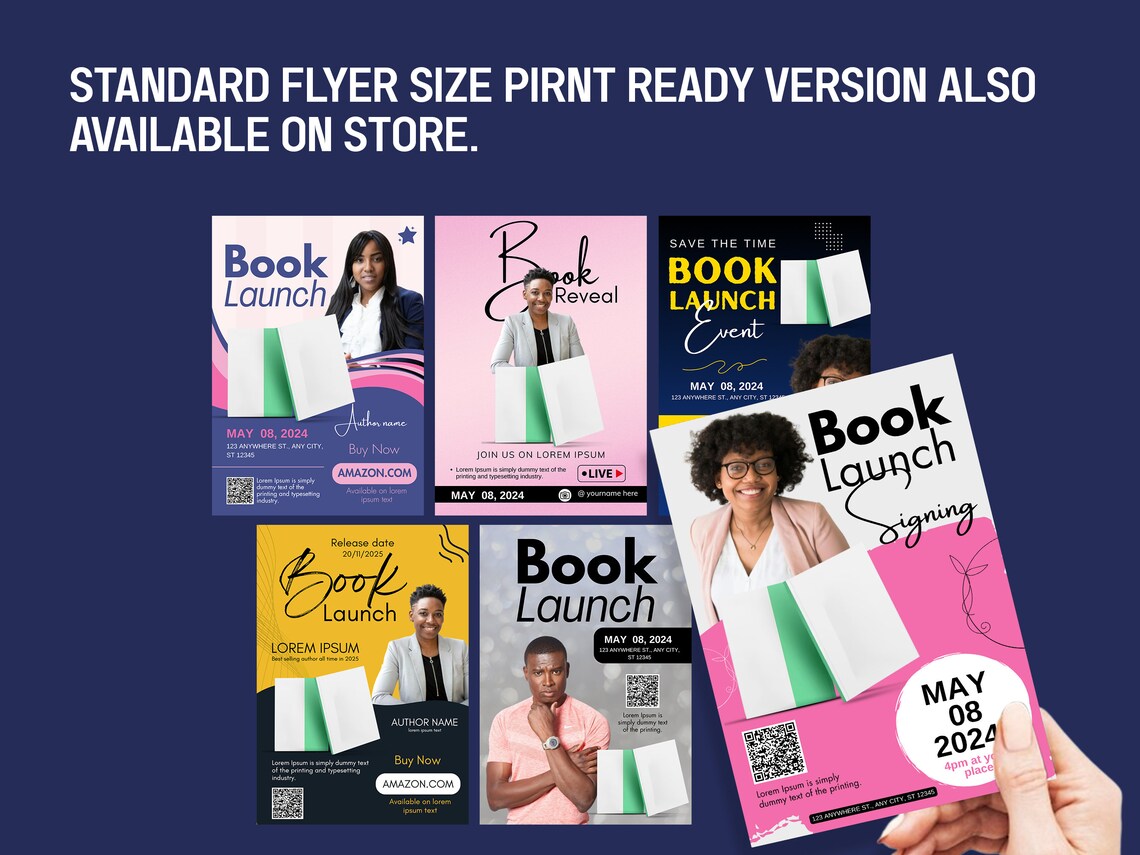 Instagram Book Launch Flyer Template, Book Launch Event Template ...