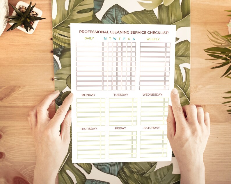 Editable Cleaning Checklist: 8 CANVA Templates (digital Download) - Etsy