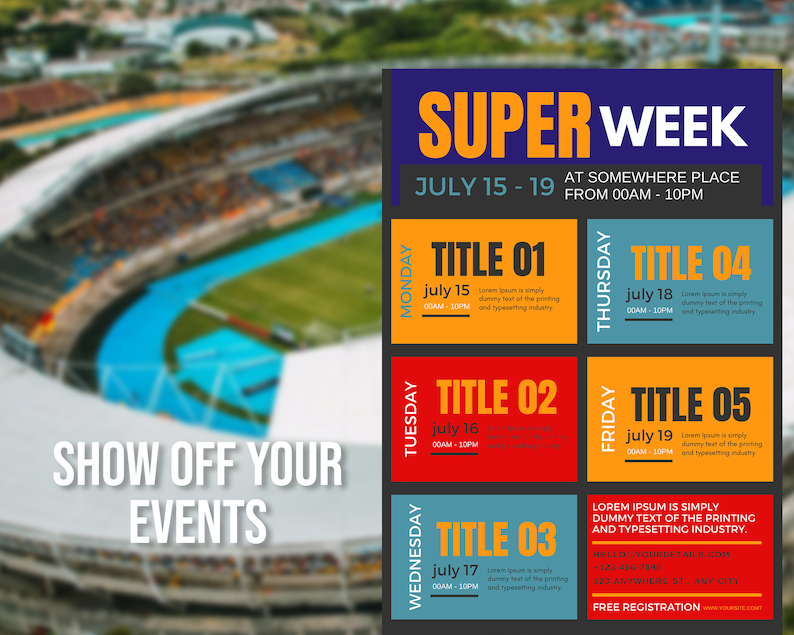 Editable Upcoming Events Templates: Canva Event Posters (digital ...