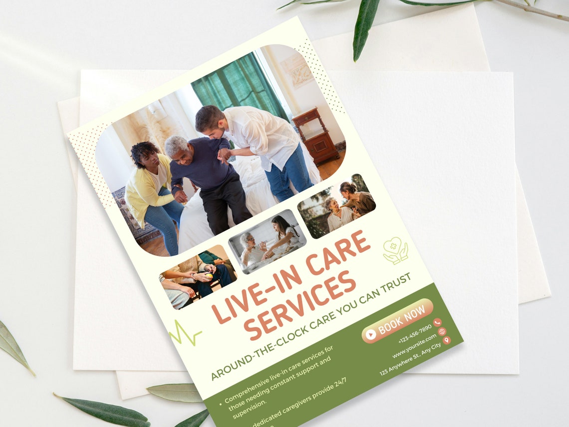 Home Care Service Flyer Template: Editable CANVA Designs (10 Templates ...