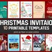 Editable Christmas Party Invitation, Printable Christmas Party Flyer ...
