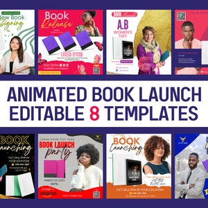 Animated Book Launch Instagram, Book Launching Event, Flyer, Template ...