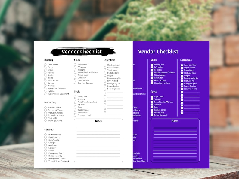 Printable Vendor Checklist, Endor Management Checklist Template, Vendor ...