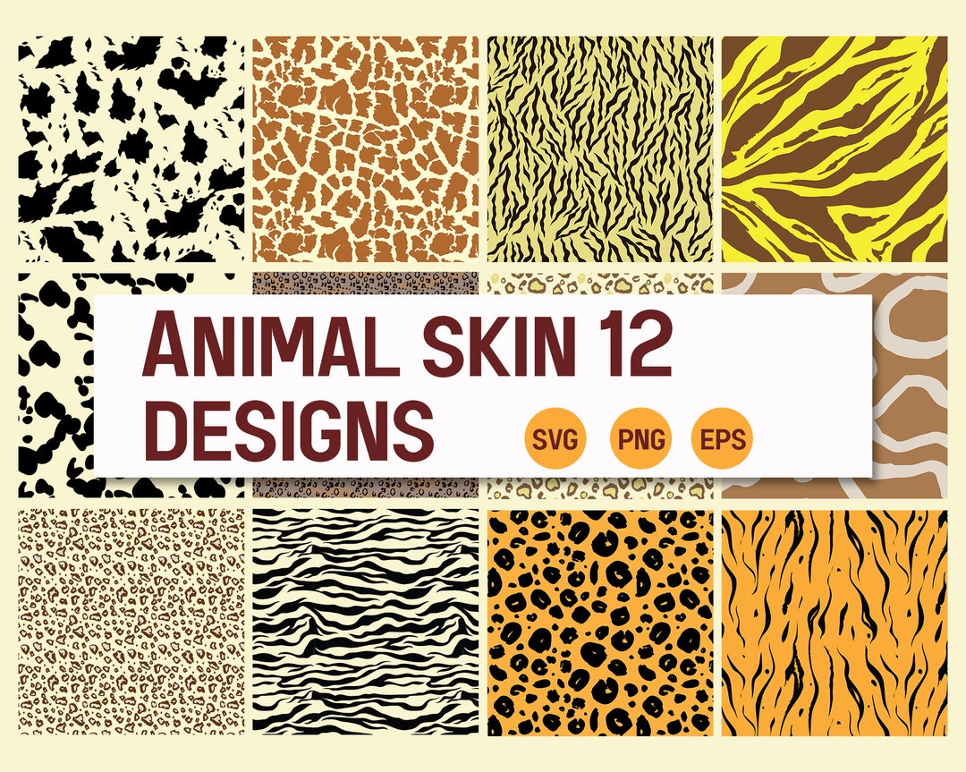 Animal Skin Svg Bundle, Editable Animal Skin Designs, Animal Skin Print ...