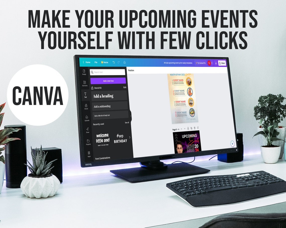 Upcoming Events Templates, Upcoming Events Templates Bundle, Event ...