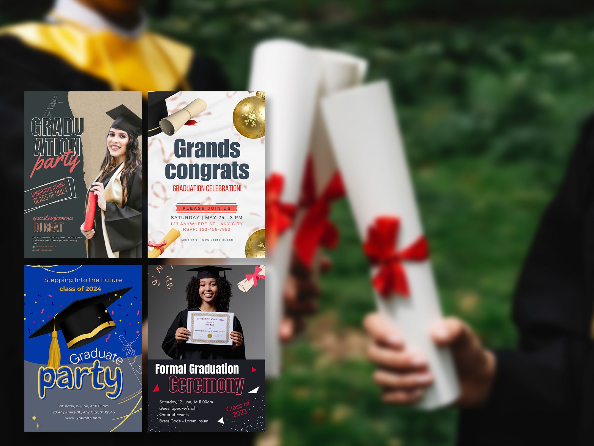 Graduation Ceremony Invitation, Graduation Event Flyer, Graduation ...