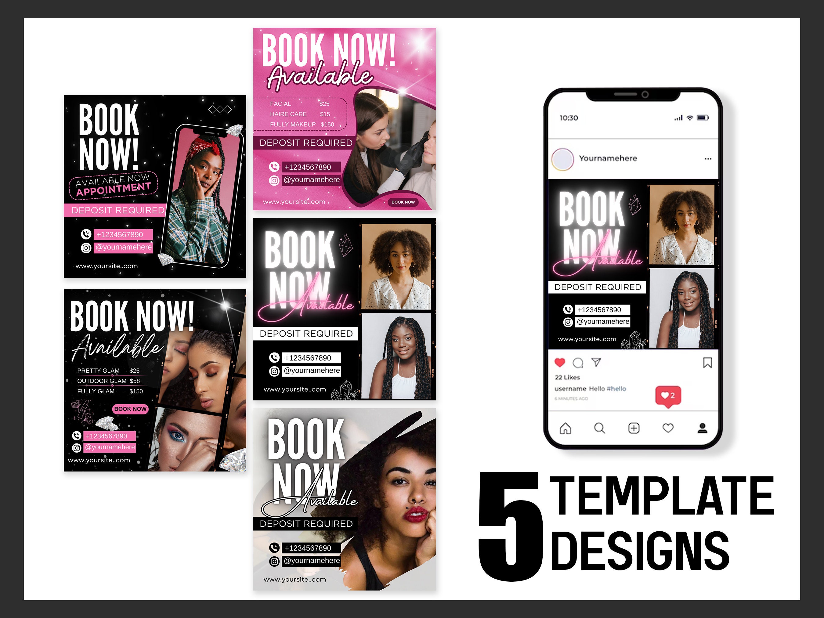 Book Now Appointments Flyer Template, Book Now Template, Instagram ...