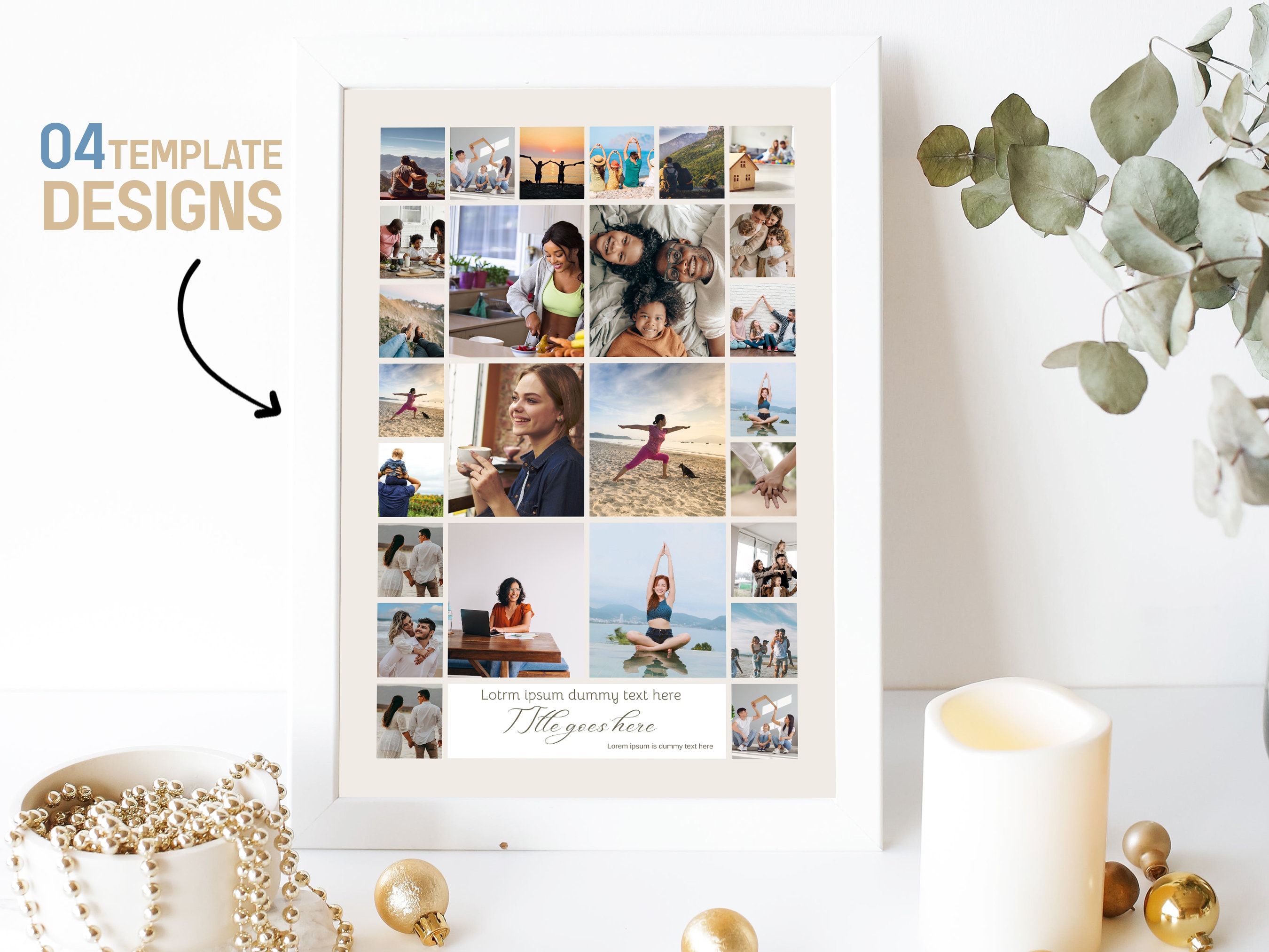 36 X 24 CANVA Photo Collage, Modern Photo Collage Template, 24 X 36 ...