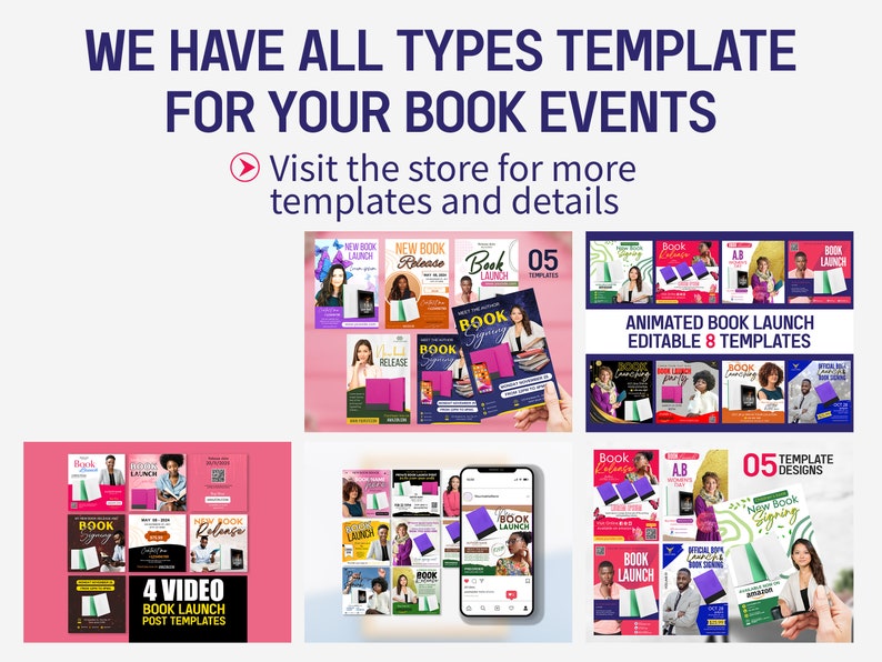 Book Launching Invitation Template, Book Event Template, Book Launch ...