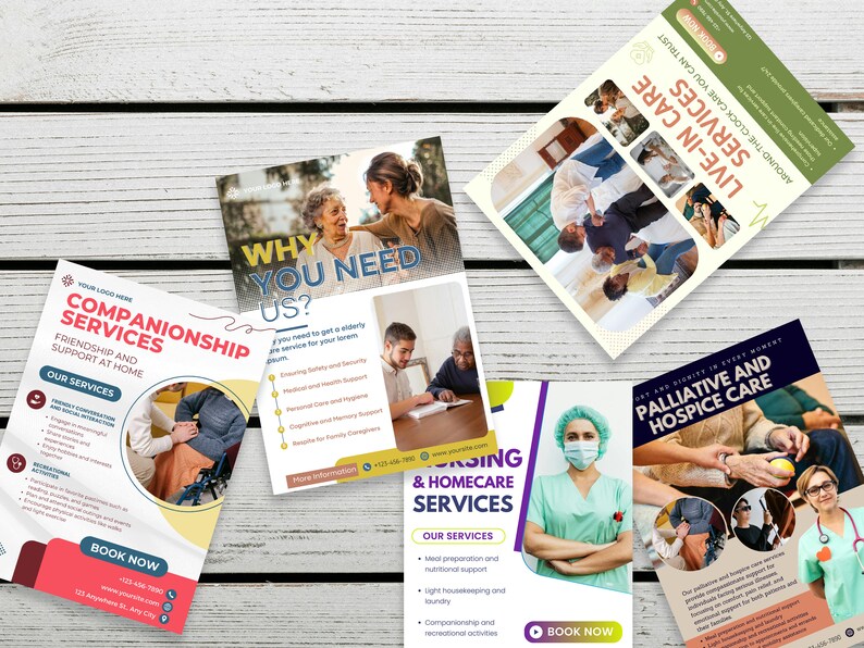 Home Care Service Flyer Template: Editable CANVA Designs (10 Templates ...