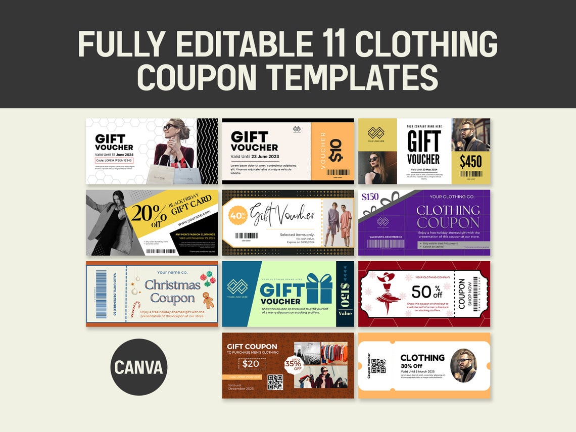Printable Clothing Store Coupon Template, Coupon Templates, Voucher ...