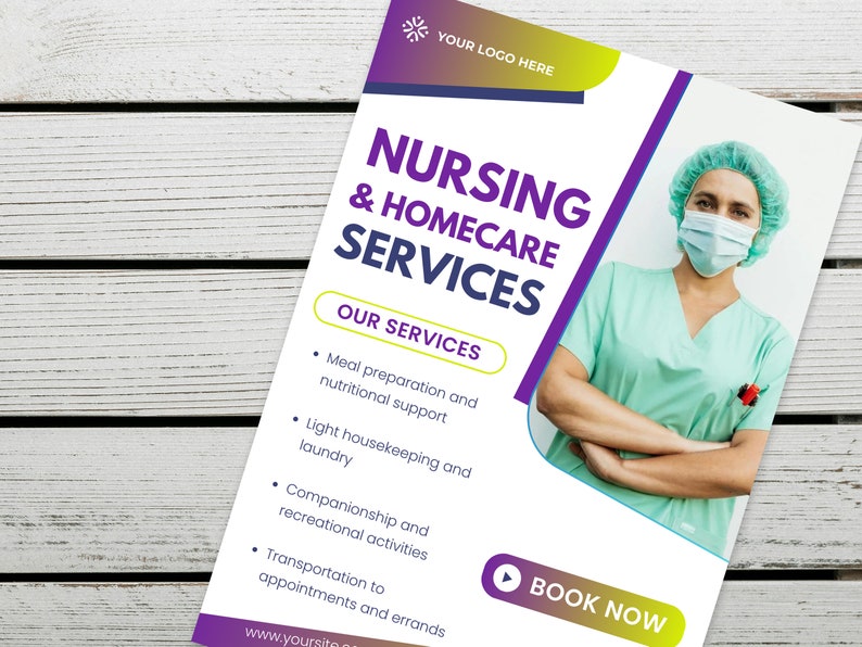 Home Care Service Flyer Template: Editable CANVA Designs (10 Templates ...
