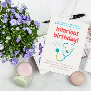 5 Funny Doctor Birthday Wish, Editable Doctors Birthday Card, Funny ...