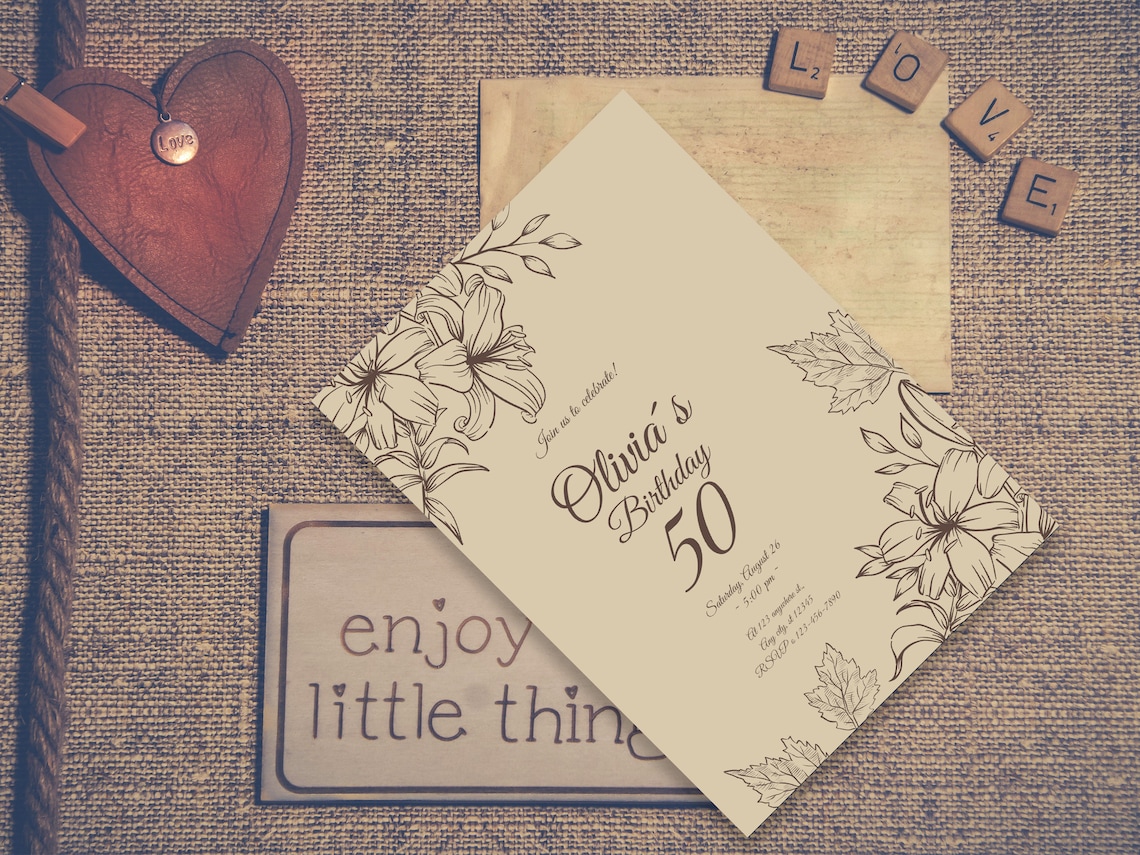 Vintage Birthday Themed Invitation Cards, Vintage Birthday Invitation ...