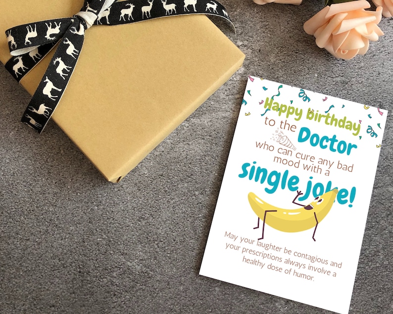 5 Funny Doctor Birthday Wish, Editable Doctors Birthday Card, Funny ...