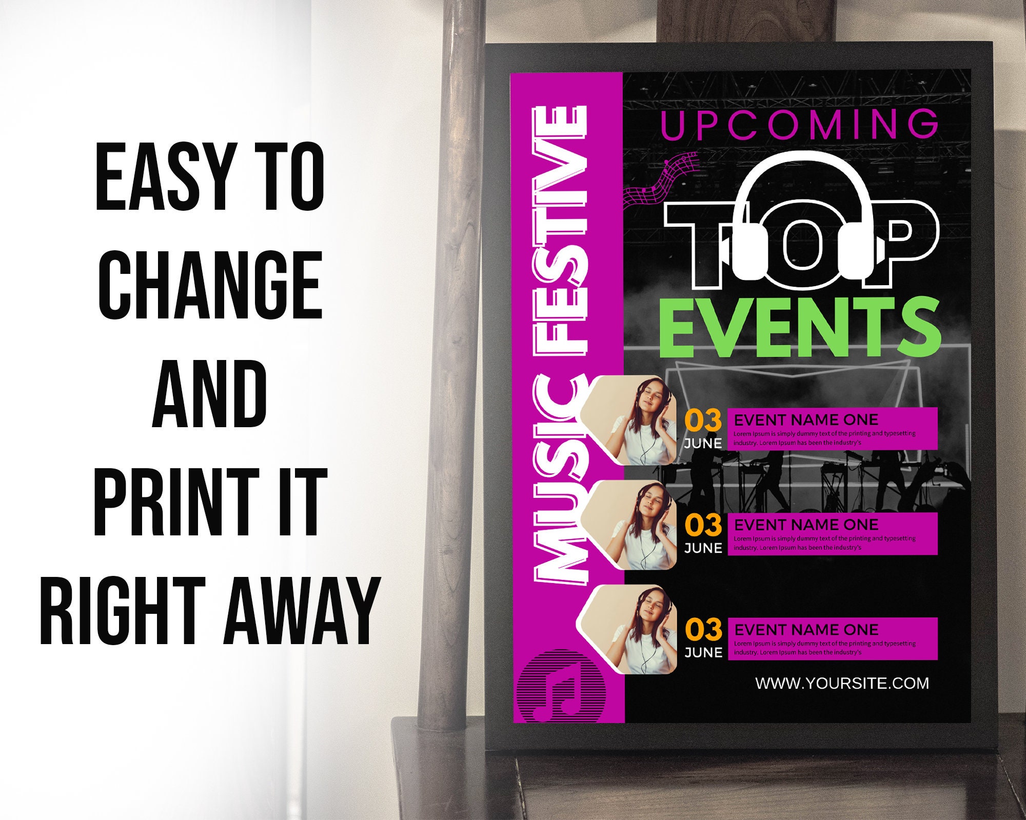 Upcoming Events Templates, Upcoming Events Templates Bundle, Event ...