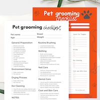 Dog Grooming Cleaning Checklist / Printable PDF / Daily Weekly Monthly ...