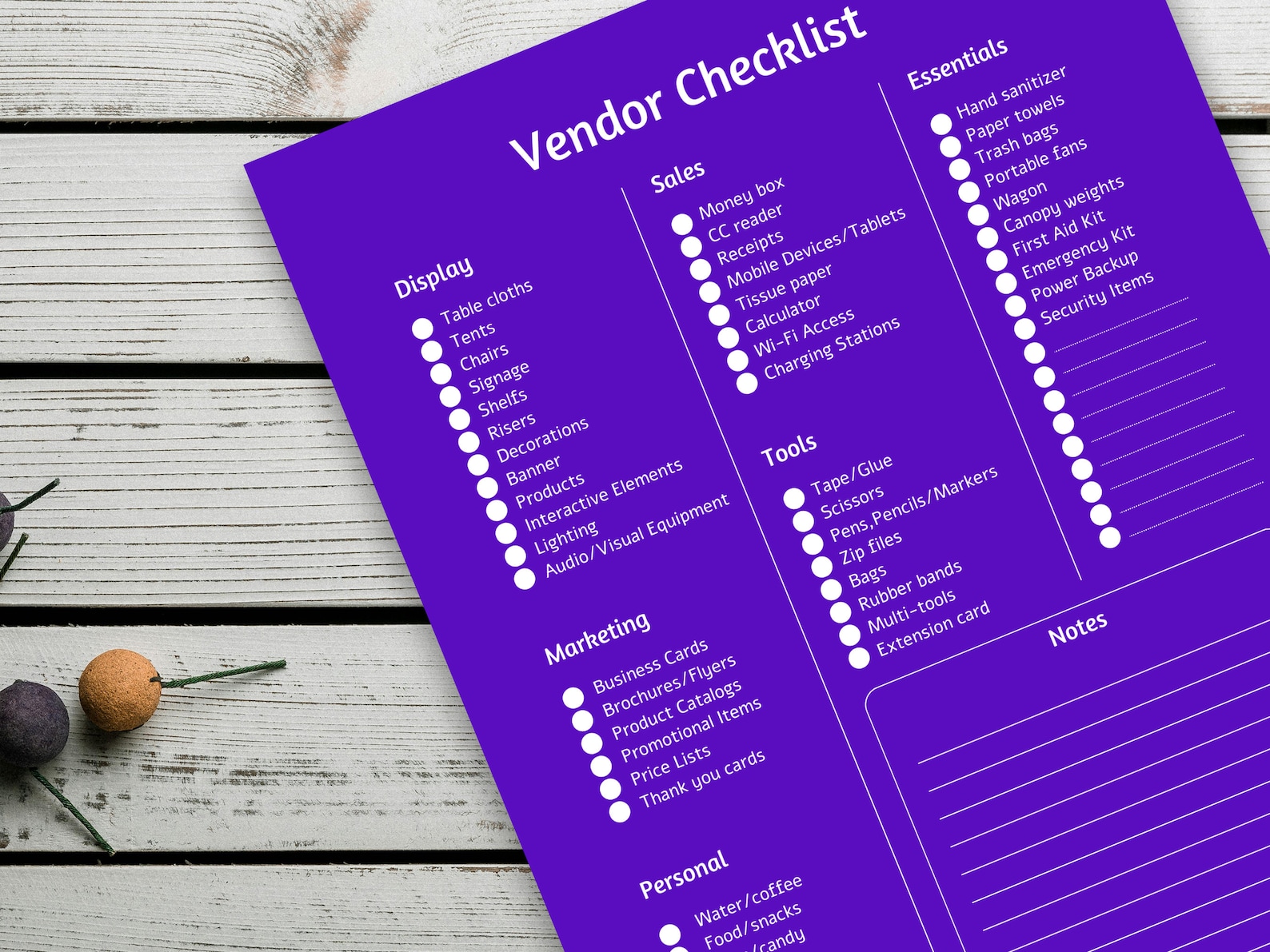 Printable Vendor Checklist, Endor Management Checklist Template, Vendor ...