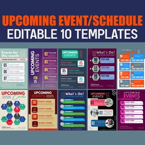 Editable Event Schedule Templates: Canva Flyer Bundle (digital Download ...