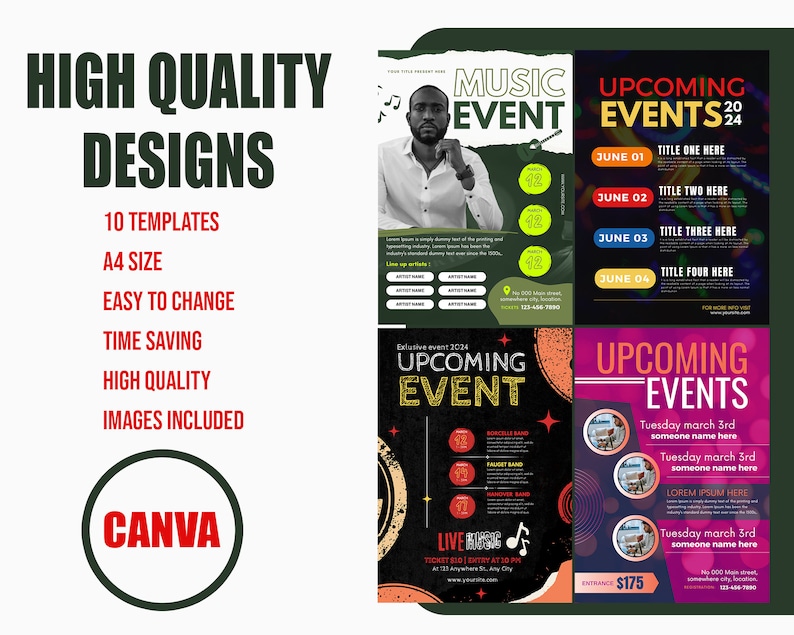 Editable Upcoming Events Templates: Canva Event Posters (digital ...