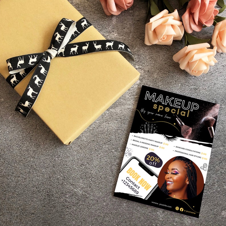 DIY Makeup Services Flyer, Makeup Service Flyer, Editable Makeup Flyer ...