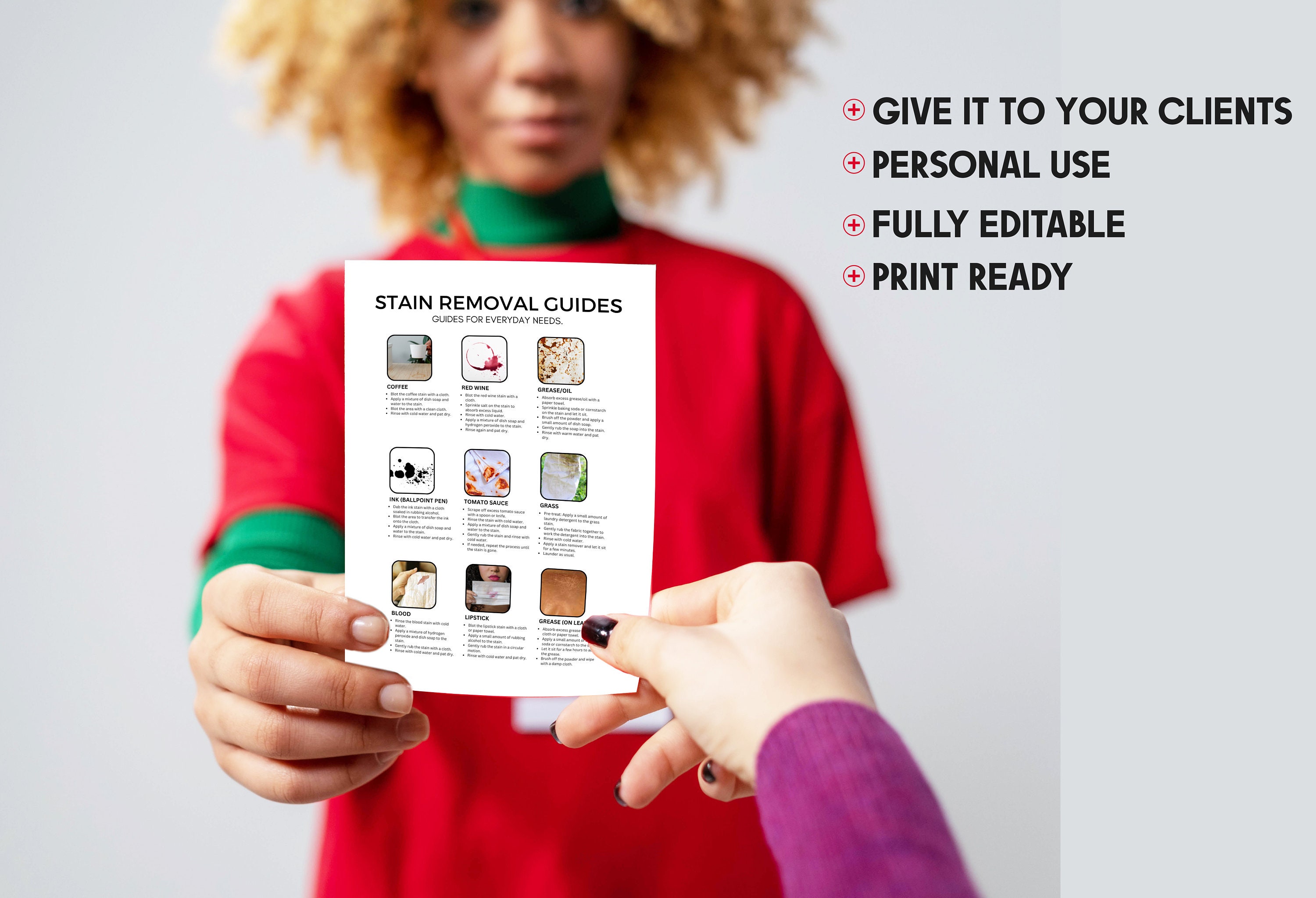 Stain Removal Guide Templates, Stain Removal Guide for Daily Needs ...