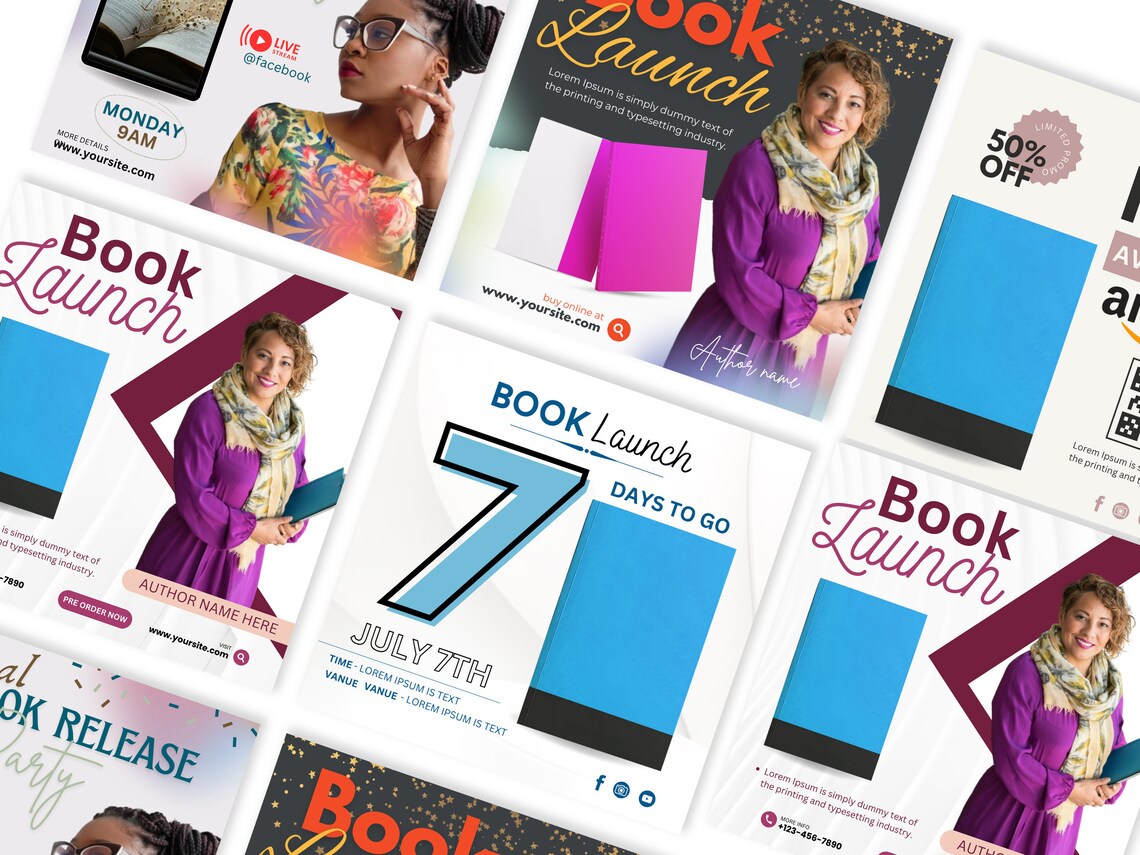 Book Launching Invitation Template, Book Event Template, Book Launch ...