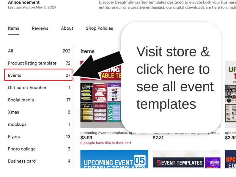 Upcoming Events Templates, Instagram Events Templates Bundle, Event ...