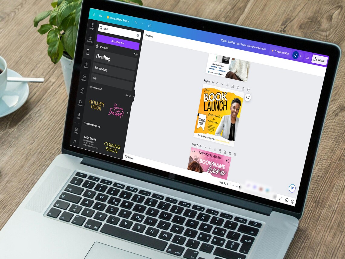 Book Launch Editable Templates, Book Release, Instagram Book Launch ...