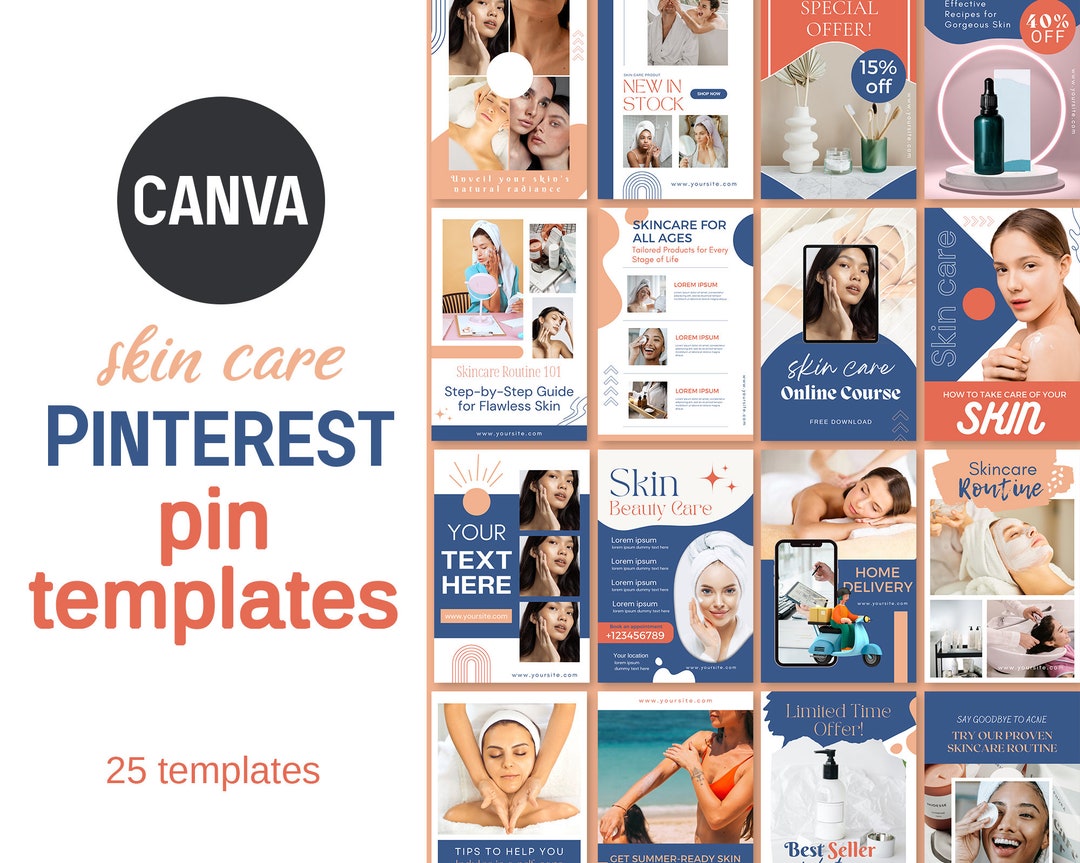 Editable Pinterest Templates for Products, Skin Care Pinterest, Pin ...