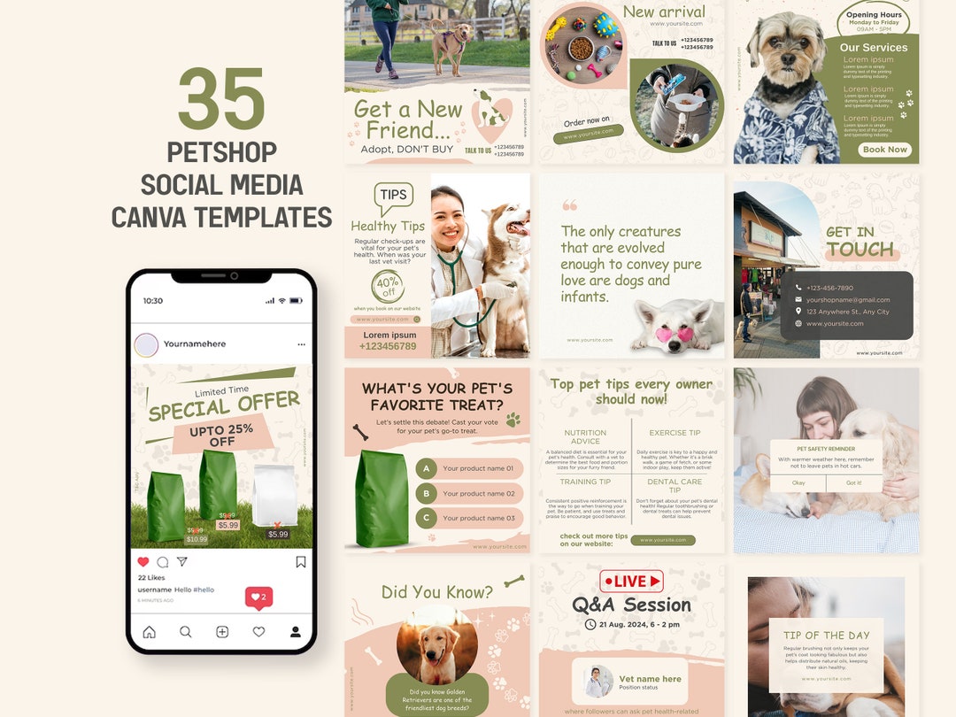 Pet Products Social Media Post, Pet Shops Instagram Posts, Pets ...