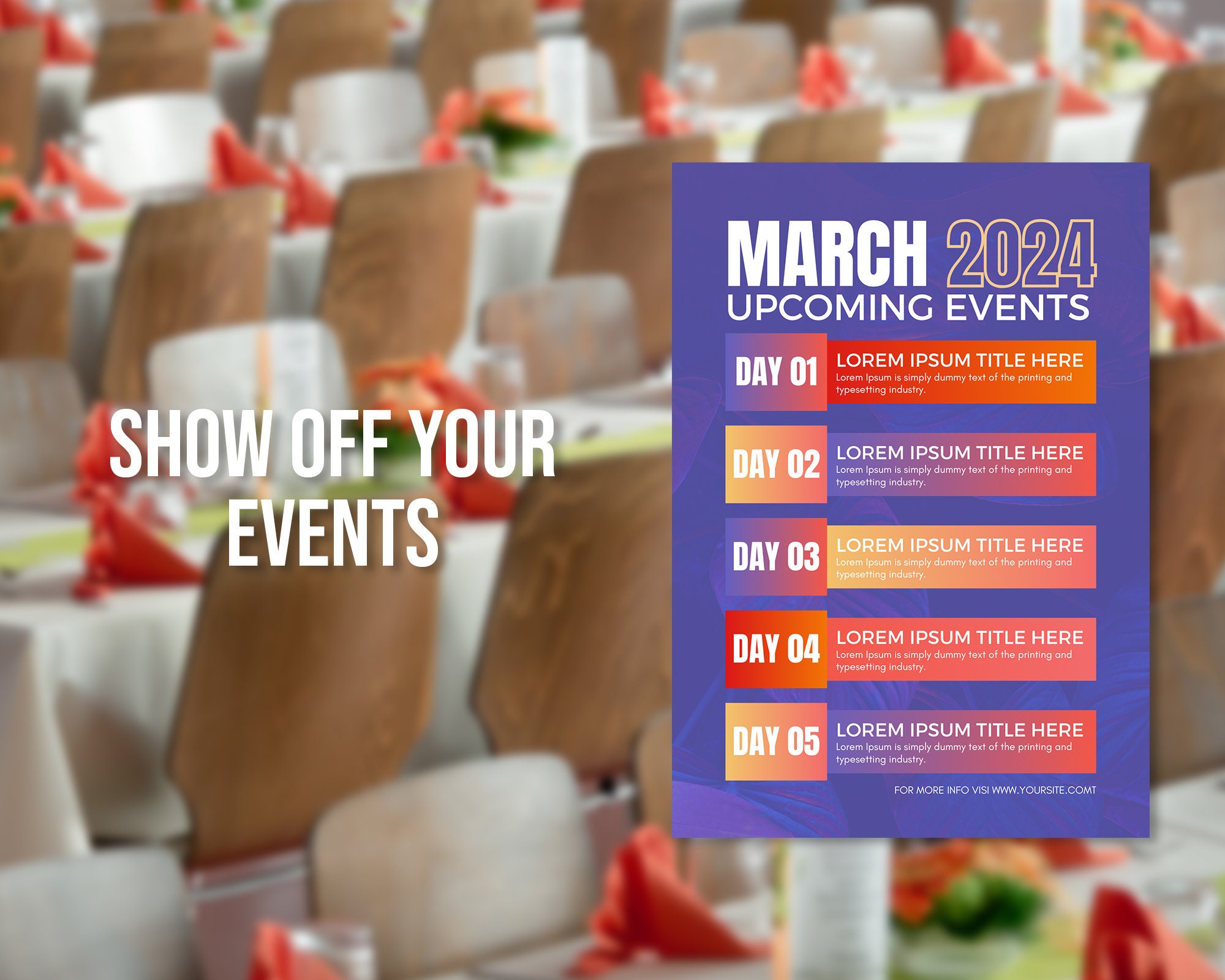 Editable Upcoming Events Templates: Canva Event Posters (digital ...