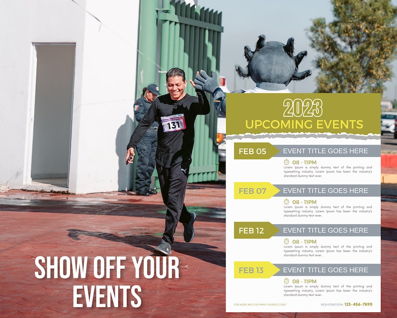 Editable Upcoming Events Templates: Canva Event Posters (digital ...
