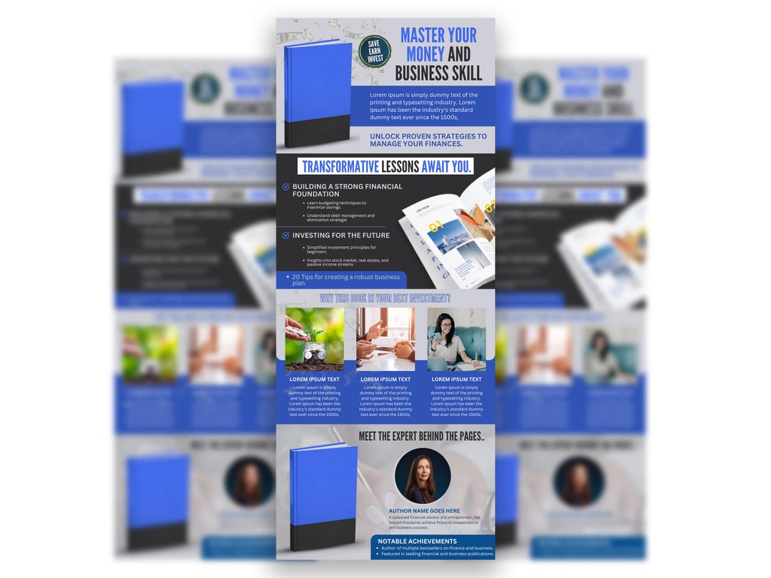 Amazon Book A+ Content Canva Template: Business & Finance (digital ...