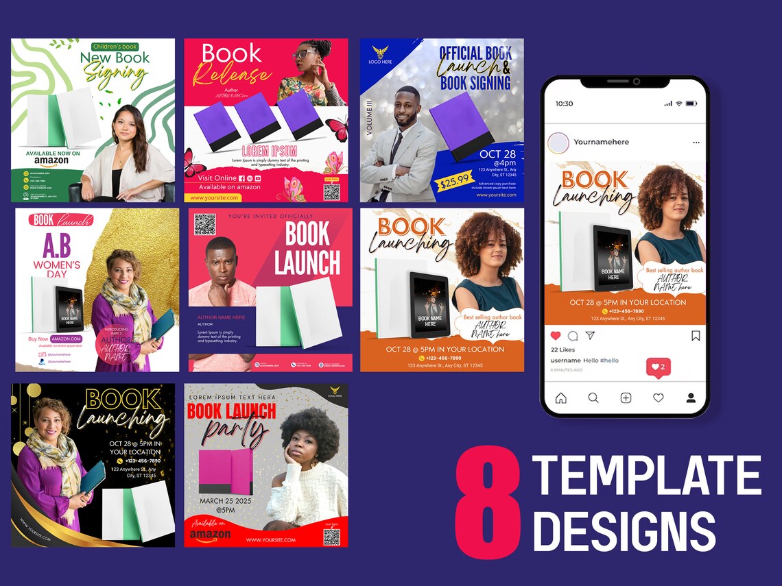 Animated Book Launch Instagram, Book Launching Event, Flyer, Template ...