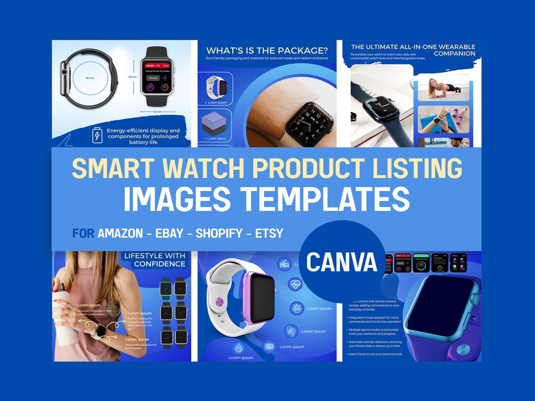Smart Watch Product Listing Images, Product Templates for Amazon/ebay ...