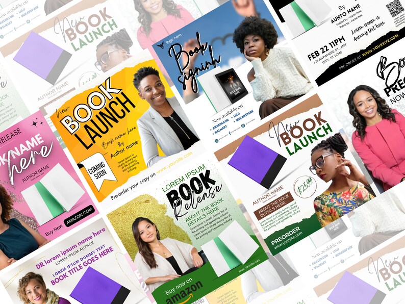 Book Launch Editable Templates, Book Release, Instagram Book Launch ...