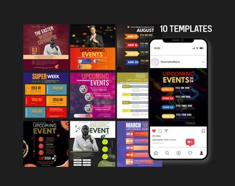 Instagram Event Templates: Editable Canva Social Media (digital ...