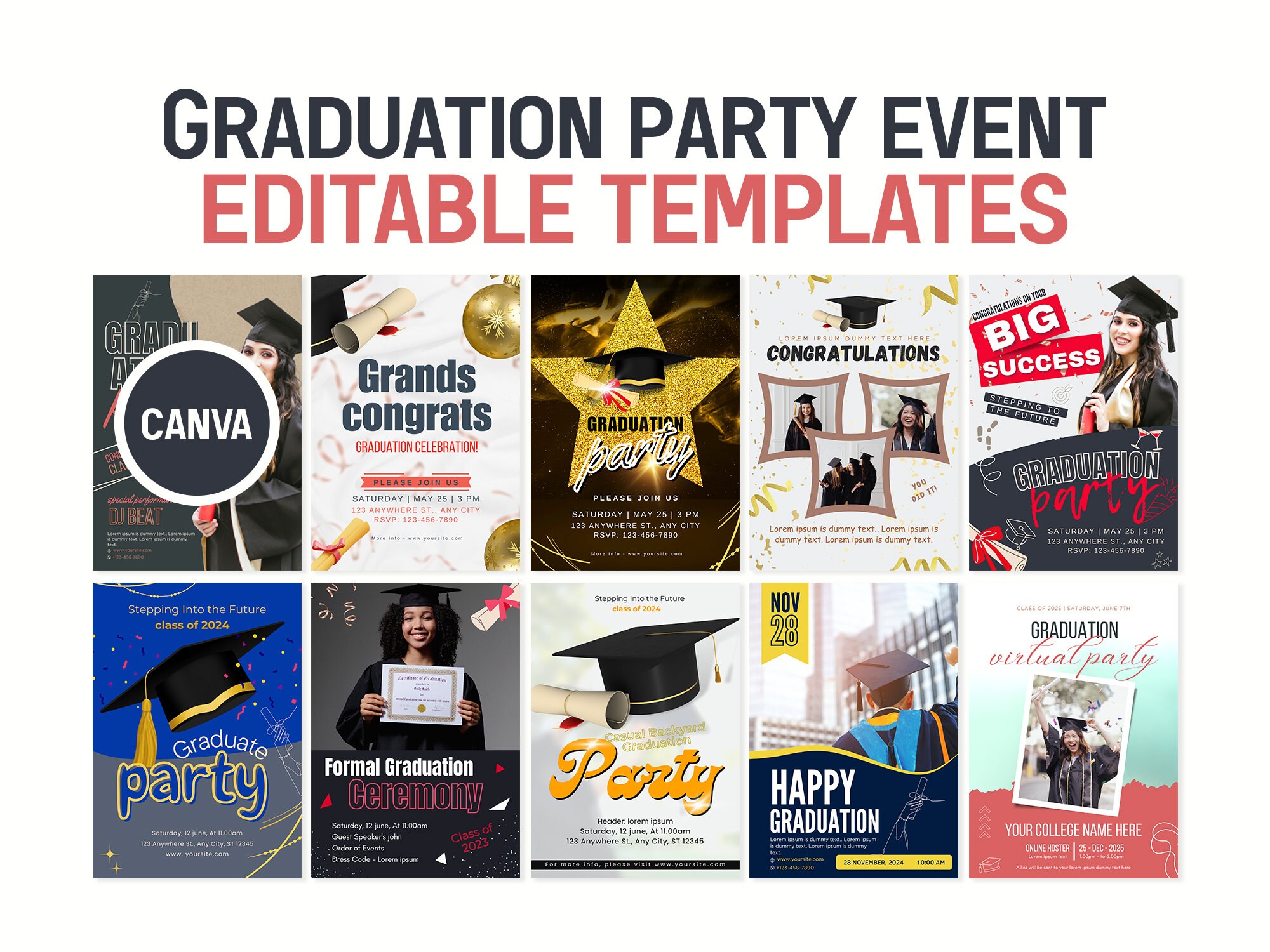 Graduation Ceremony Invitation, Graduation Event Flyer, Graduation ...