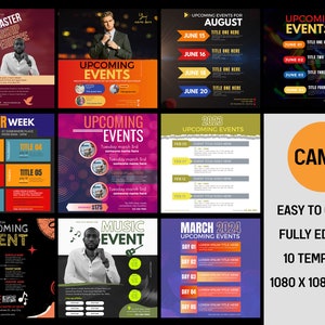 Instagram Event Templates: Editable Canva Social Media (digital ...