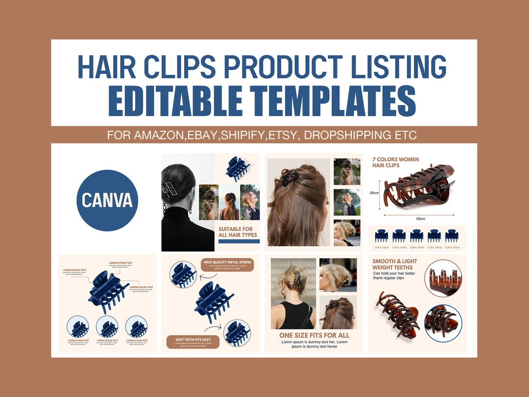 Hair Clips & Barrettes Product Listing Template, Amazon Hair Clip ...