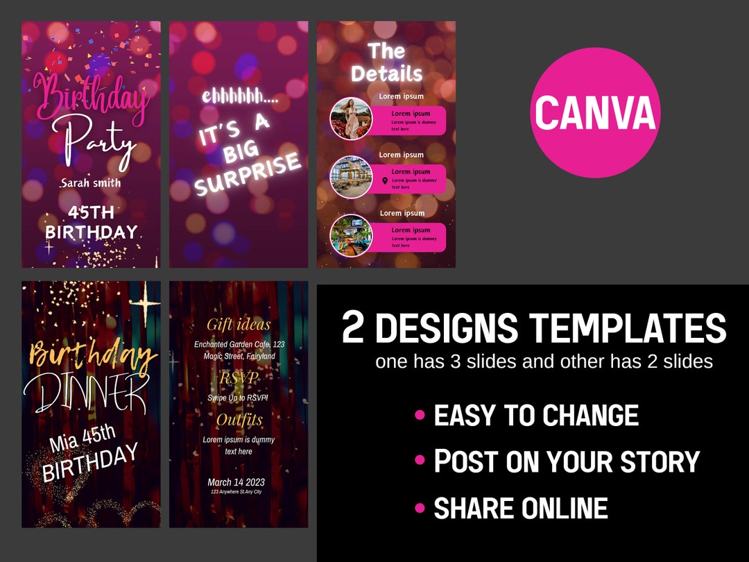 Editable Animated Invitation Template, Video Animate Birthday Wish ...