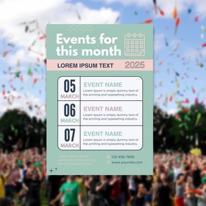 Editable Event Schedule Templates: Canva Flyer Bundle (digital Download ...